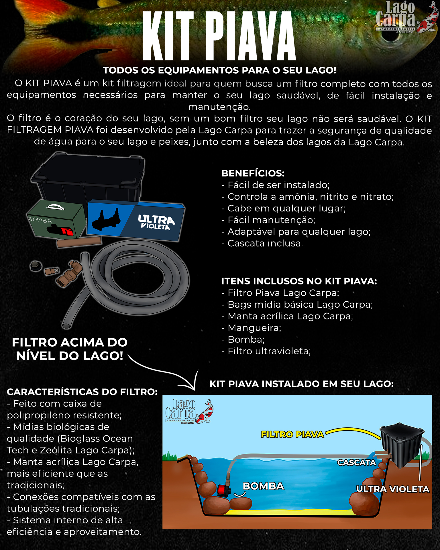 Kit Filtragem Piava - 220V